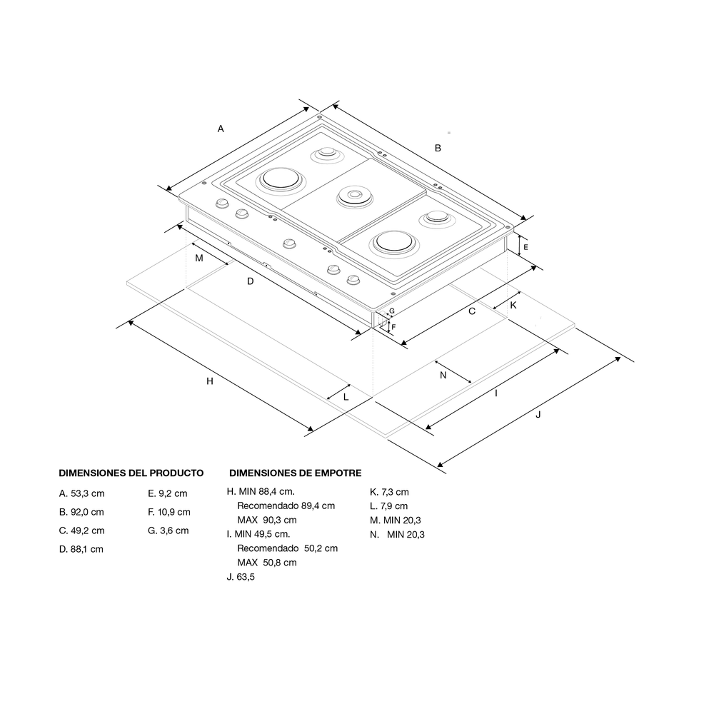 Estufa KitchenAid a Gas 36" 5 Puestos Acero Inoxidable - Compra Cierta